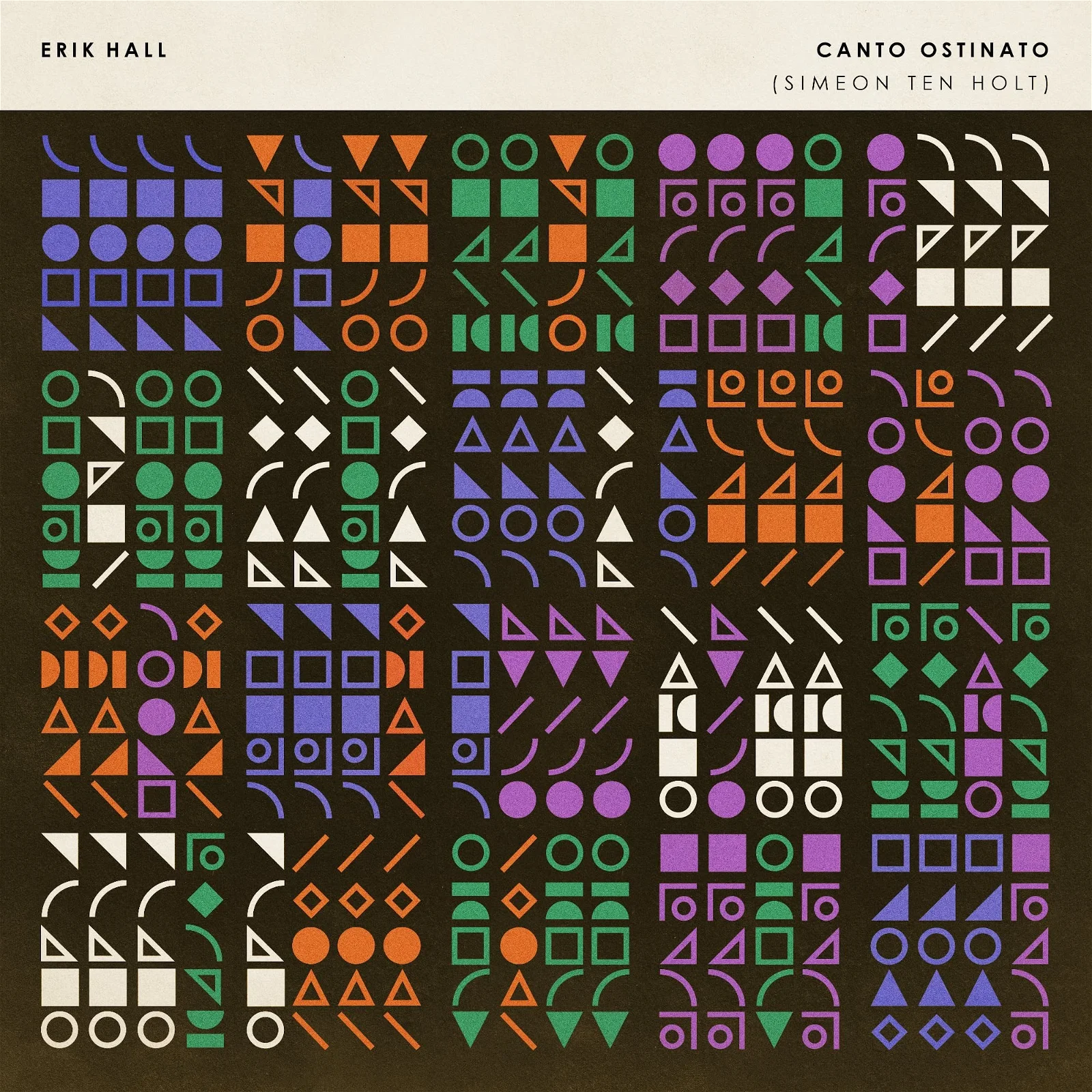 Erik Hall - Canto Ostinato (LP) — Coma Records